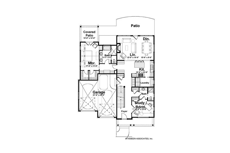 Craftsman Style House Plan - 4 Beds 4 Baths 2752 Sq/Ft Plan #928-228 ...