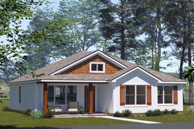 Cottage Style House Plan - 3 Beds 2 Baths 1304 Sq/Ft Plan #513-2341 ...