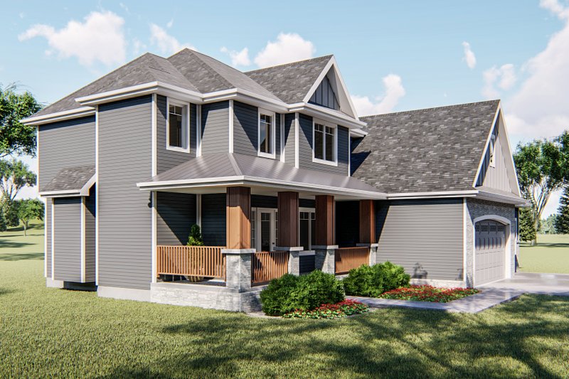 Craftsman Style House Plan - 4 Beds 2.5 Baths 2177 Sq/Ft Plan #455-74 ...