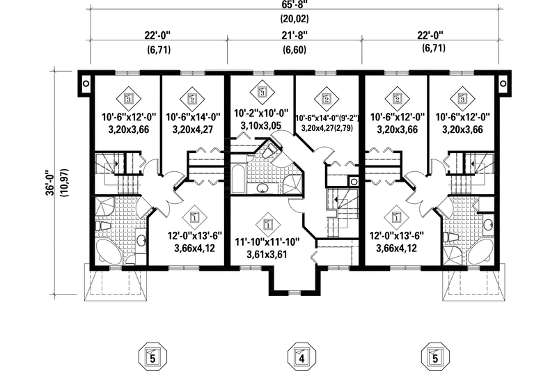 Traditional Style House Plan - 14 Beds 6 Baths 6338 Sq/Ft Plan #25-4613 ...