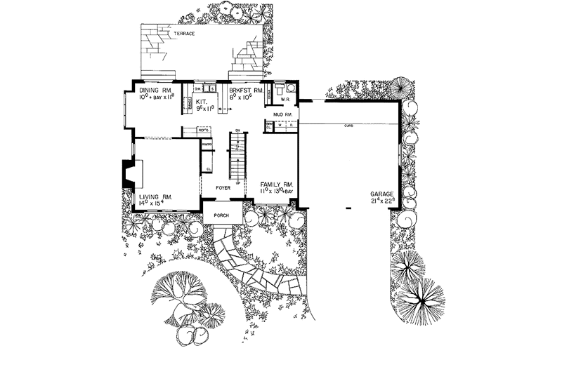 Tudor Style House Plan - 3 Beds 2.5 Baths 1996 Sq/Ft Plan #72-730 ...