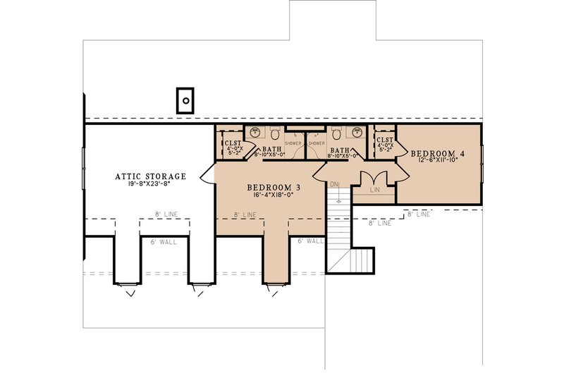 Craftsman Style House Plan - 5 Beds 4.5 Baths 2819 Sq/Ft Plan #923-313 ...