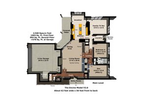 Modern Style House Plan - 4 Beds 4.5 Baths 2568 Sq/Ft Plan #489-16 ...