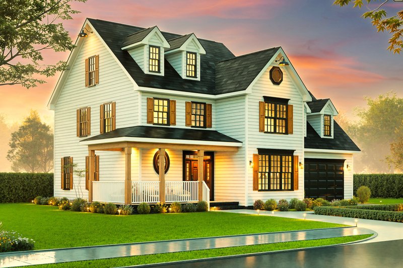 Farmhouse Style House Plan - 3 Beds 2.5 Baths 2391 Sq/Ft Plan #54-666 ...