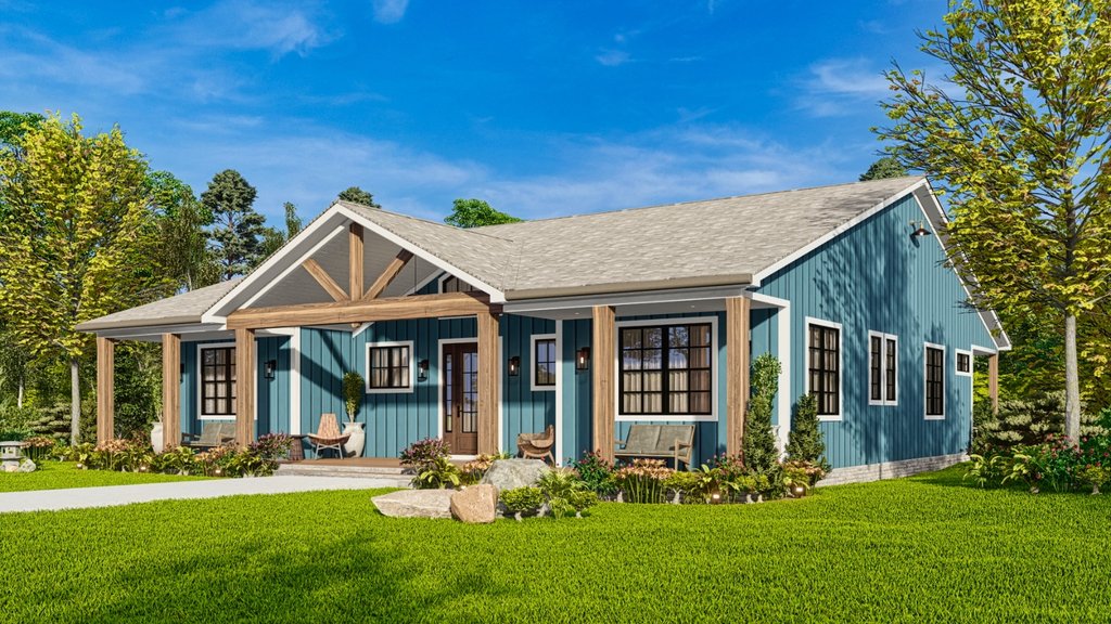 Craftsman Style House Plan - 3 Beds 2.5 Baths 2270 Sq/Ft Plan #54-591 - Eplans.com