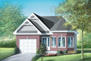 Cottage Style House Plan - 2 Beds 1 Baths 983 Sq/Ft Plan #25-135 ...