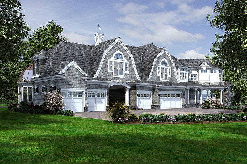 Colonial Style House Plan - 5 Beds 6.5 Baths 10275 Sq/Ft Plan #132-571 ...
