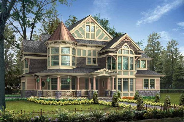 Queen Anne House Plans and Designs at BuilderHousePlans.com