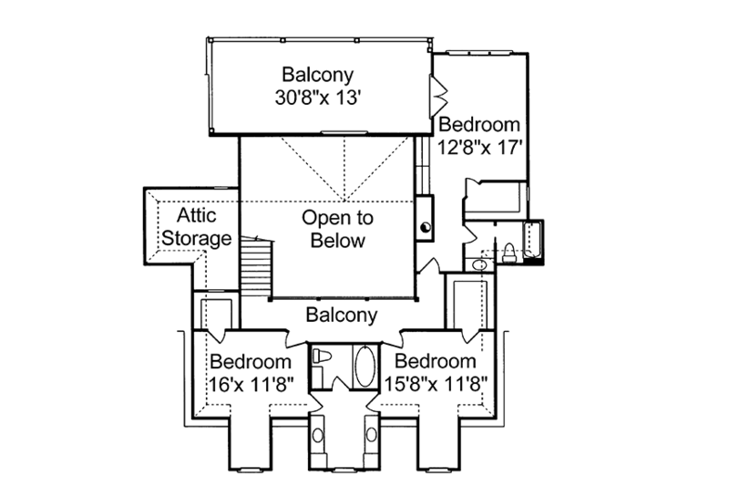 Country Style House Plan - 5 Beds 4 Baths 4044 Sq/Ft Plan #37-267 ...