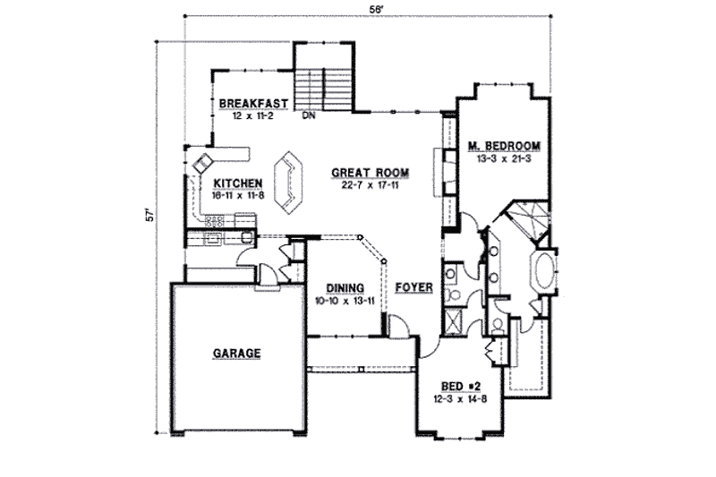 Ranch Style House Plan - 3 Beds 3 Baths 2798 Sq/Ft Plan #67-778 ...