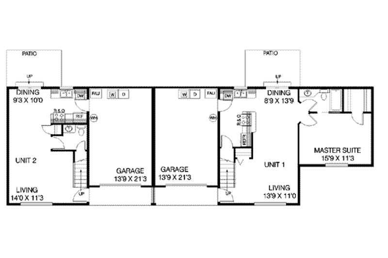 Traditional Style House Plan - 2 Beds 2 Baths 2060 Sq/Ft Plan #60-472 ...
