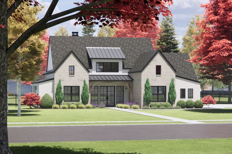 European Style House Plan - 4 Beds 3 Baths 2330 Sq/Ft Plan #1096-89 ...