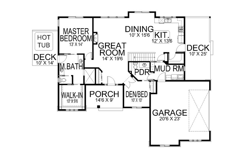 Farmhouse Style House Plan - 4 Beds 2.5 Baths 3124 Sq/Ft Plan #112-261 ...