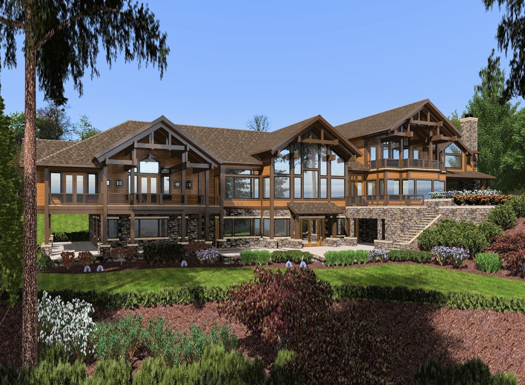 Craftsman Style House Plan 4 Beds 6 5 Baths 9870 Sq Ft Plan 132 215 Craftsman Style House Plan 4 Beds 6 5 Baths 9870 Sq Ft Plan 132 215