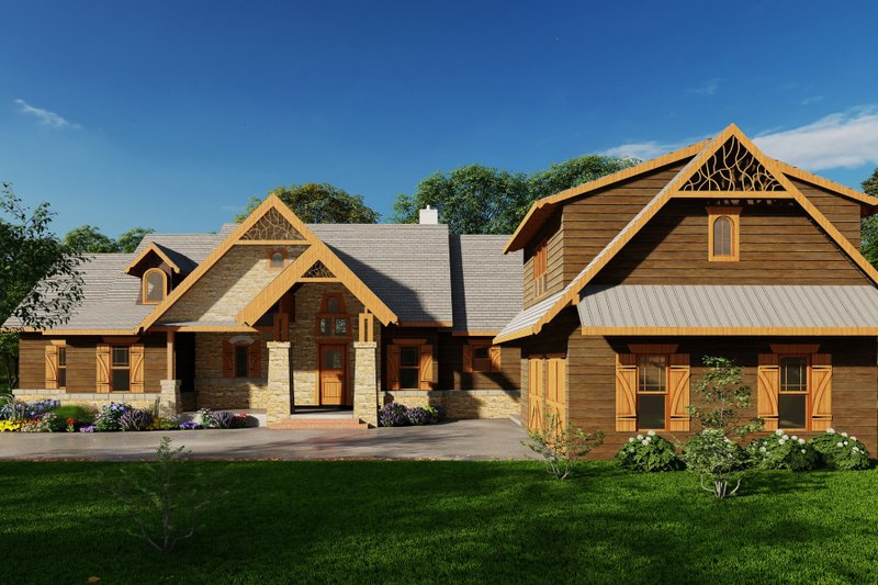 Craftsman Style House Plan - 5 Beds 4 Baths 2940 Sq/Ft Plan #54-545 ...