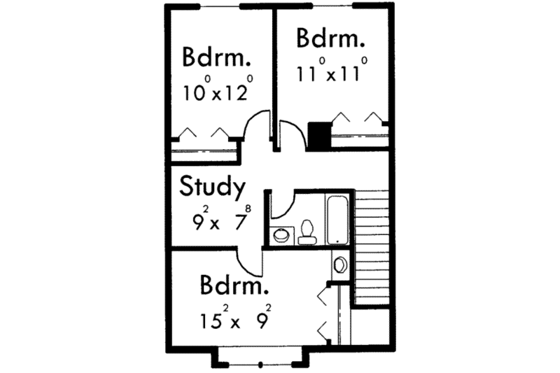 Traditional Style House Plan - 5 Beds 1.5 Baths 2918 Sq/Ft Plan #303 ...