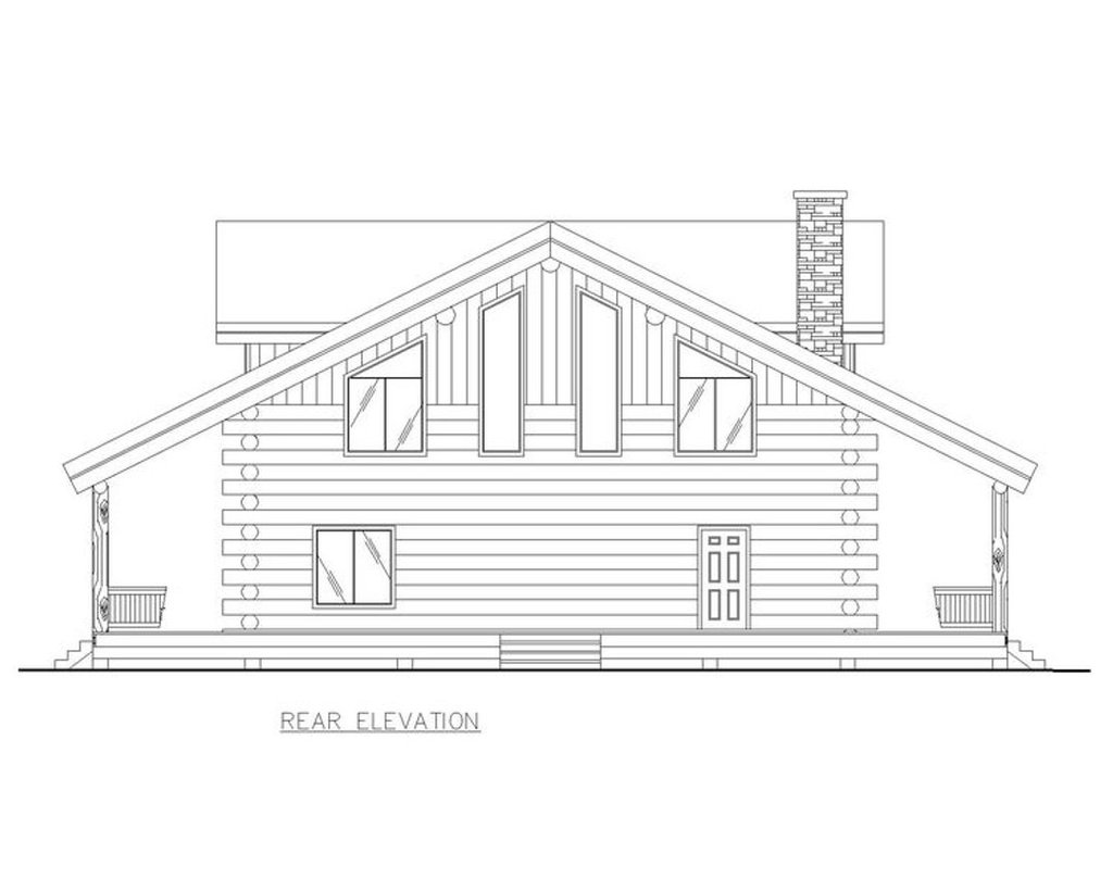 Log Style House Plan - 1 Beds 1 Baths 2986 Sq/Ft Plan #117-477 ...