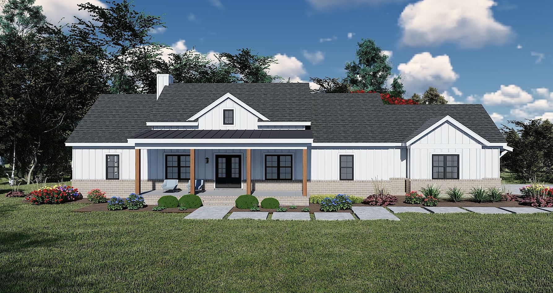 Farmhouse Style House Plan - 3 Beds 2.5 Baths 1984 Sq/Ft Plan #932-1216 ...