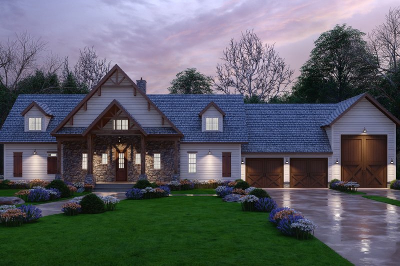 Farmhouse Style House Plan - 3 Beds 2 Baths 2142 Sq/Ft Plan #54-446 ...