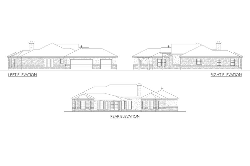 Mediterranean Style House Plan - 4 Beds 2.5 Baths 2526 Sq/Ft Plan #80 ...