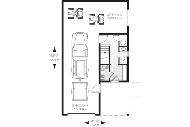 Traditional Style House Plan - 2 Beds 1.5 Baths 1080 Sq/Ft Plan #23-442 ...