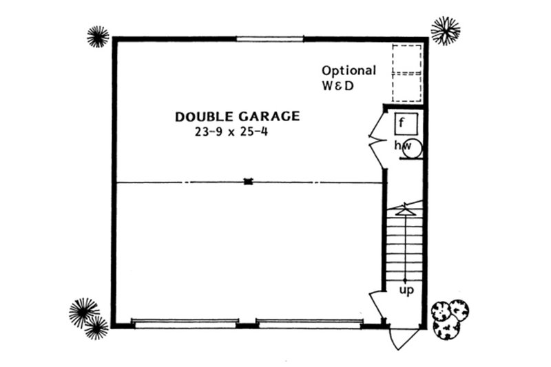 Traditional Style House Plan - 1 Beds 1 Baths 654 Sq/Ft Plan #126-174 ...