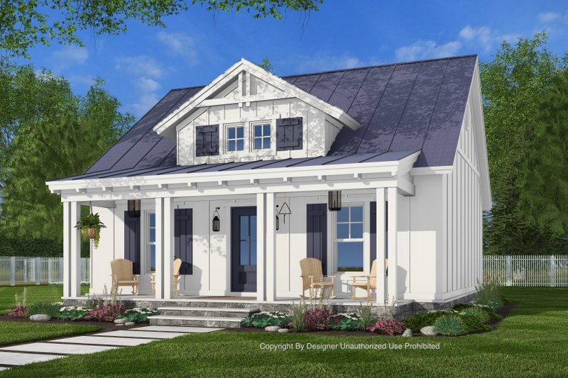 Farmhouse Style House Plan - 2 Beds 1 Baths 915 Sq/Ft Plan #51-1437 ...