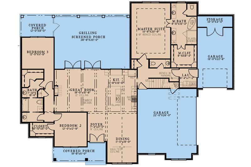 European Style House Plan - 3 Beds 2.5 Baths 2199 Sq/Ft Plan #923-301 ...