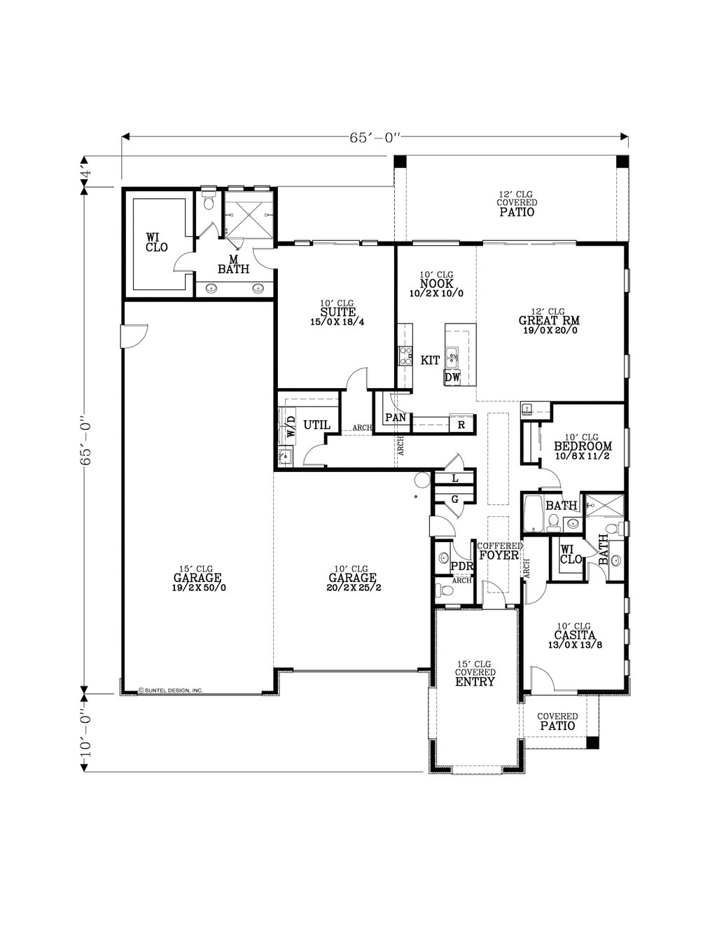 Contemporary Style House Plan - 3 Beds 3.5 Baths 2229 Sq/Ft Plan #53 ...