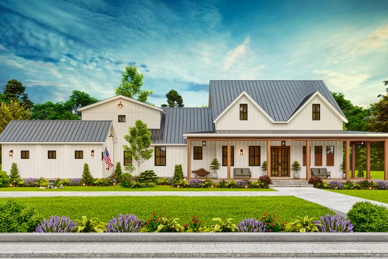 Farmhouse Style House Plan - 3 Beds 2.5 Baths 2839 Sq/Ft Plan #54-588 ...