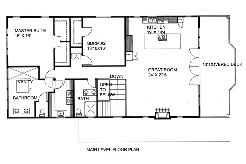 Contemporary Style House Plan - 2 Beds 2 Baths 3396 Sq/Ft Plan #117-885 ...