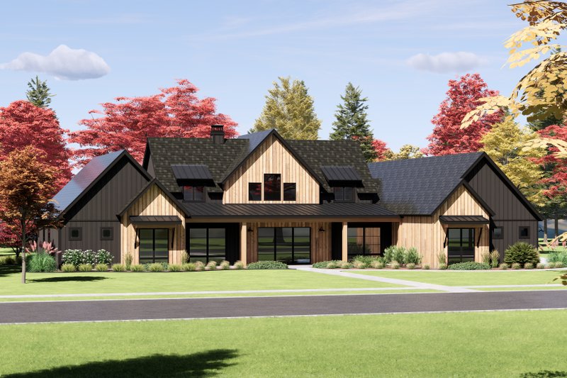 Farmhouse Style House Plan - 4 Beds 4.5 Baths 3718 Sq/Ft Plan #1096-26 ...
