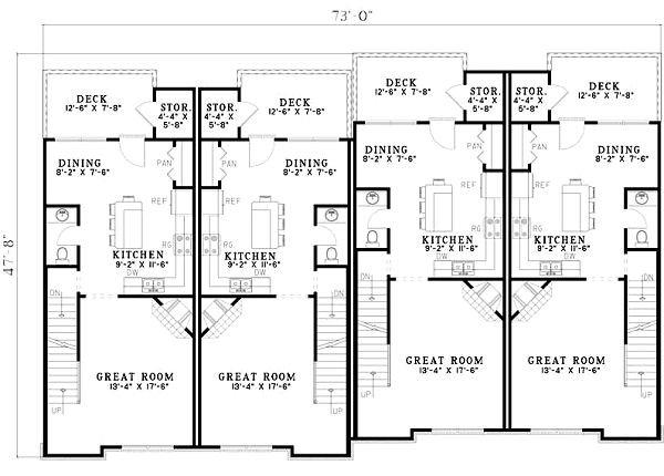 European Style House Plan - 2 Beds 2.5 Baths 5456 Sq/Ft Plan #17-1172 - Eplans.com
