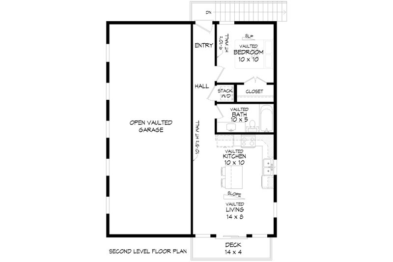 Farmhouse Style House Plan - 1 Beds 1 Baths 575 Sq/Ft Plan #932-1055 ...