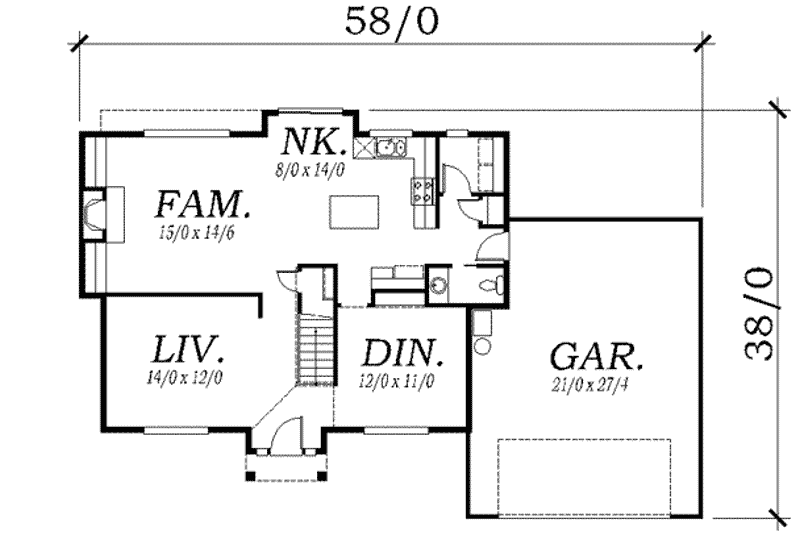 Traditional Style House Plan - 3 Beds 2.5 Baths 2015 Sq/Ft Plan #130 ...