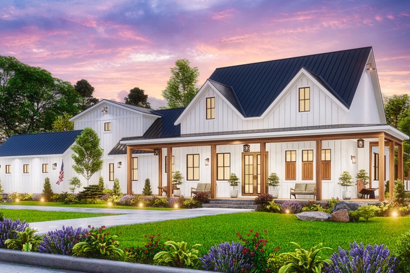 Farmhouse Style House Plan - 3 Beds 2.5 Baths 2839 Sq/Ft Plan #54-588 ...