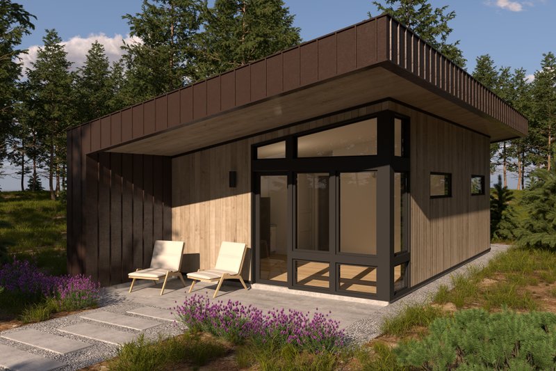 Modern Style House Plan - 1 Beds 1 Baths 600 Sq/Ft Plan #895-148 ...