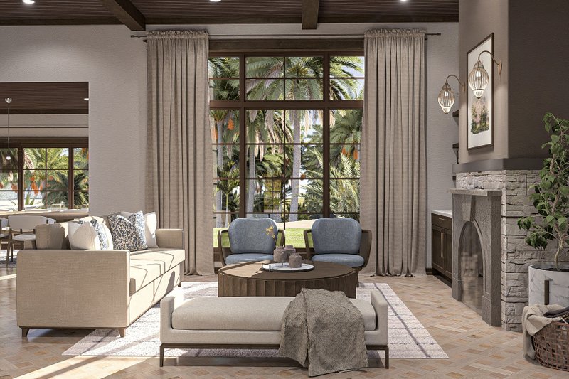 Mediterranean Style House Plan - 2 Beds 2 Baths 2029 Sq/Ft Plan #455 ...