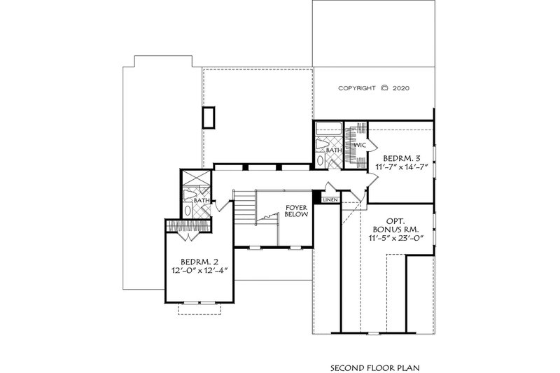Farmhouse Style House Plan - 4 Beds 4.5 Baths 2575 Sq/Ft Plan #927-1010 ...