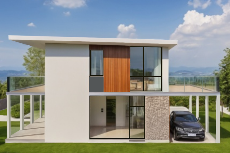 Contemporary Style House Plan - 3 Beds 3 Baths 2164 Sq/Ft Plan #542-23 ...