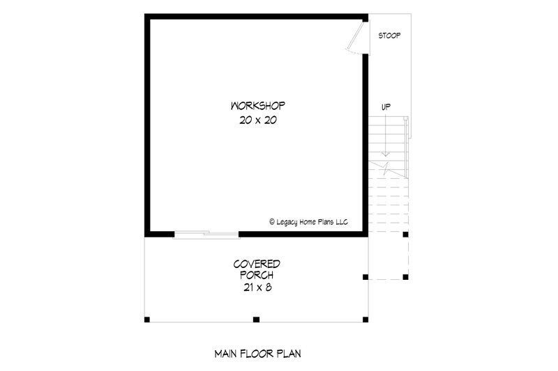 Contemporary Style House Plan - 0 Beds 1 Baths 441 Sq/Ft Plan #932-648 ...