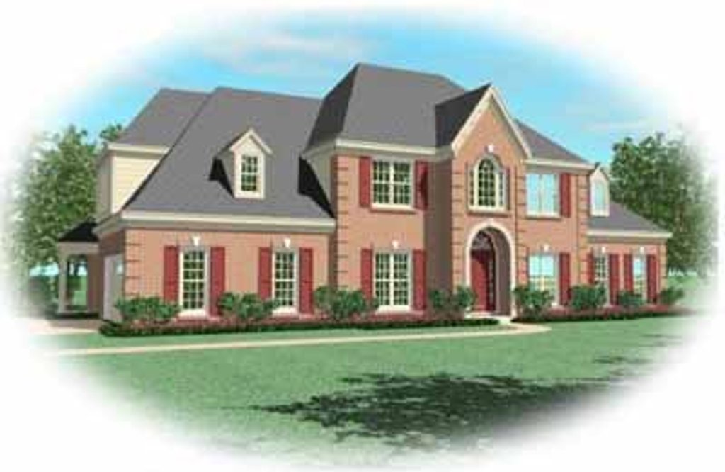 European Style House Plan - 4 Beds 3.5 Baths 3396 Sq/Ft Plan #81-322 ...