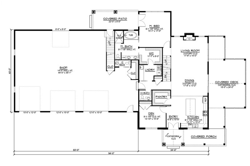 Country Style House Plan - 2 Beds 3.5 Baths 2840 Sq/Ft Plan #1064-217 ...