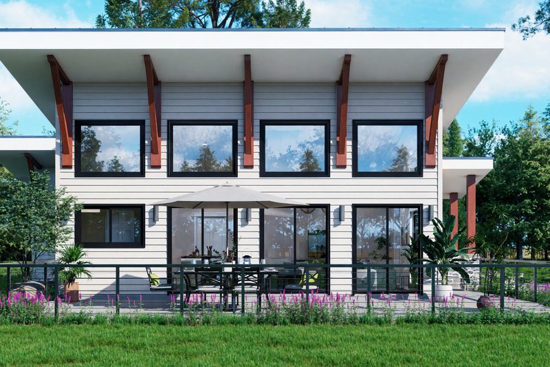 Contemporary Style House Plan - 1 Beds 1.5 Baths 986 Sq/Ft Plan #932 ...