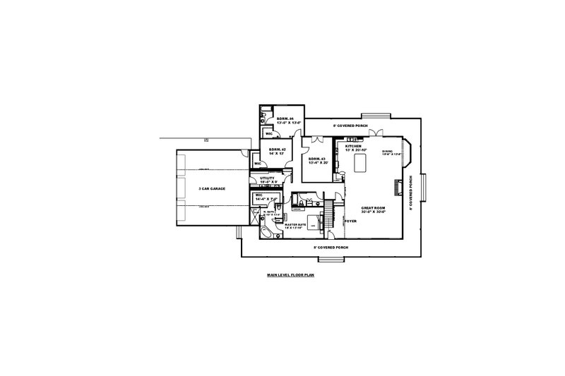 Farmhouse Style House Plan - 4 Beds 4 Baths 4167 Sq/Ft Plan #117-936 ...