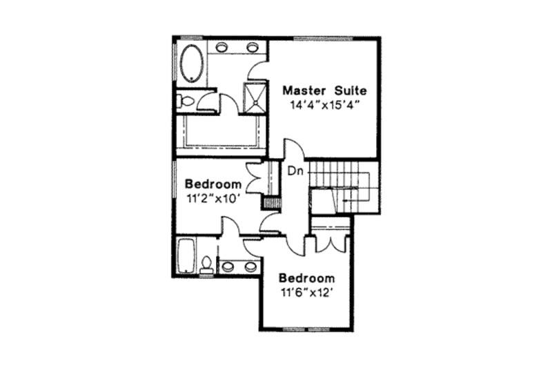 Mediterranean Style House Plan - 4 Beds 3 Baths 2226 Sq/Ft Plan #124 ...