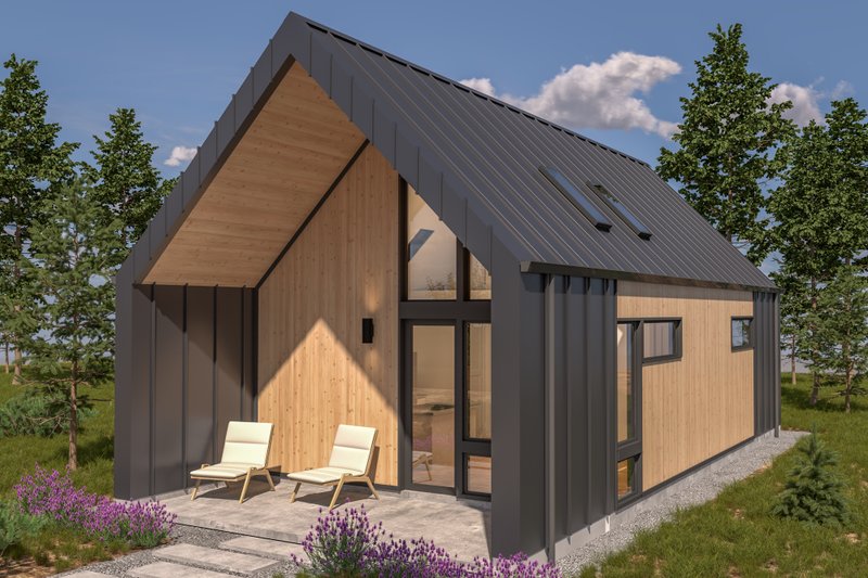 Modern Style House Plan - 1 Beds 1 Baths 600 Sq/Ft Plan #895-146 ...