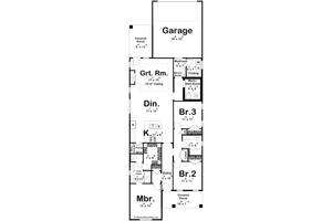 Craftsman Style House Plan - 3 Beds 2 Baths 1729 Sq/Ft Plan #455-423 ...