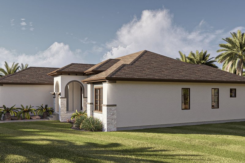 Mediterranean Style House Plan - 2 Beds 2 Baths 2029 Sq/Ft Plan #455 ...