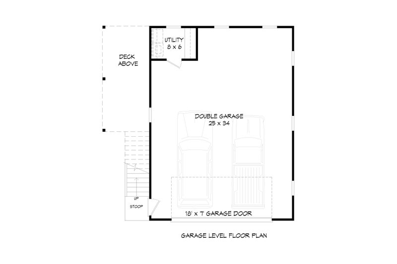 Country Style House Plan - 1 Beds 1 Baths 910 Sq/Ft Plan #932-253 ...